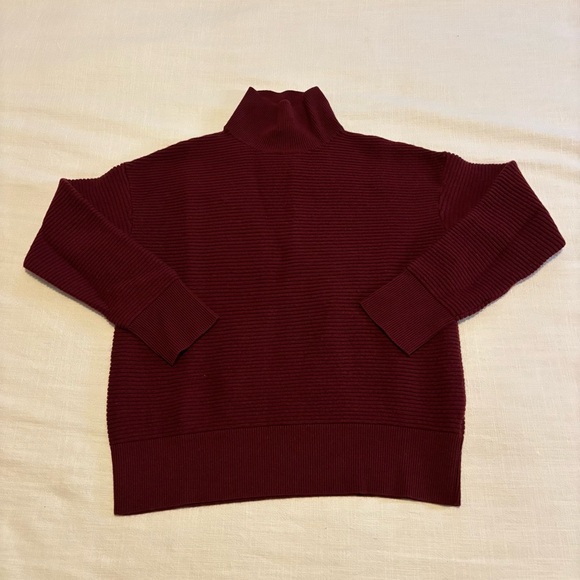 Theory | Sweaters | Theory Deep Burgundy Ribbed Wool Sweater | Poshmark